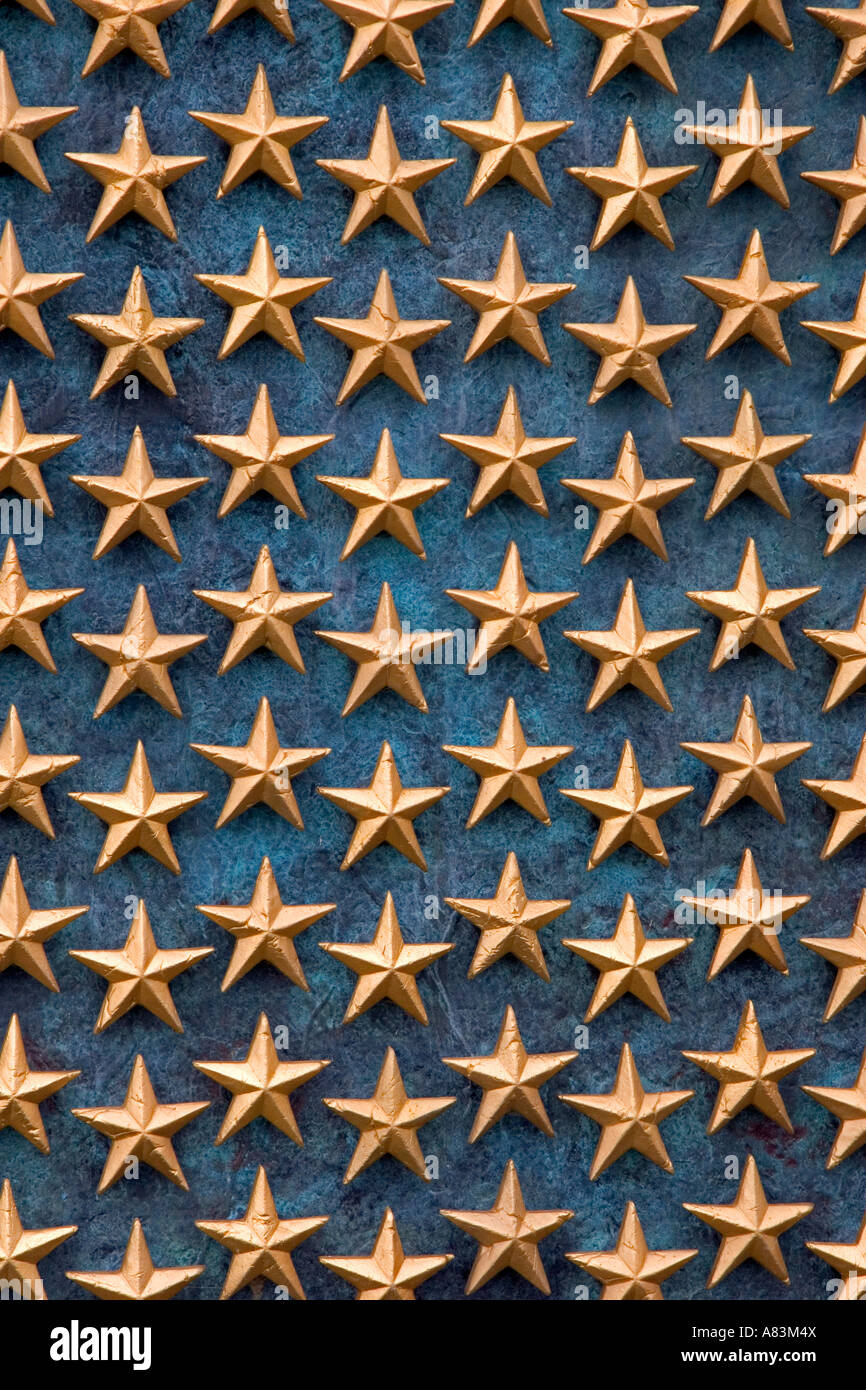 Field of Stars are a detail of the National World War II Memorial in ...