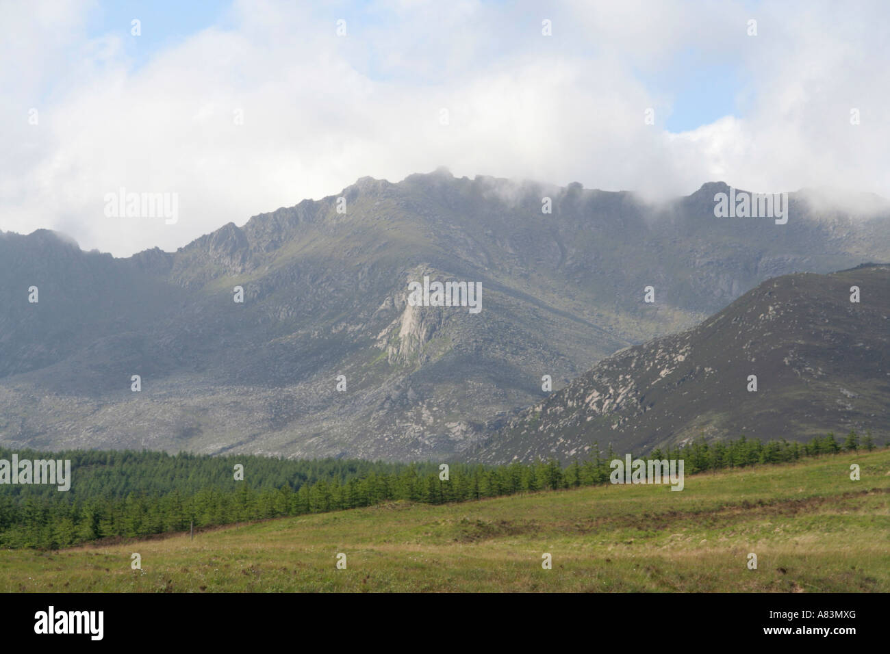 goatfell mountain ridge view isle of arran scotland Stock Photo - Alamy