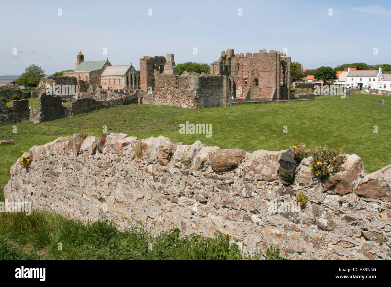 England Northumberland Holy Island Lindisfarne Priory Stock Photo - Alamy