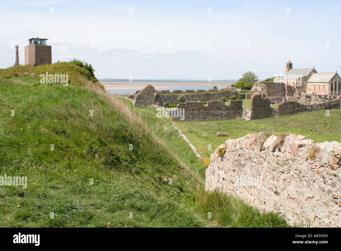 Holy island lindisfarne priory hi-res stock photography and images - Alamy