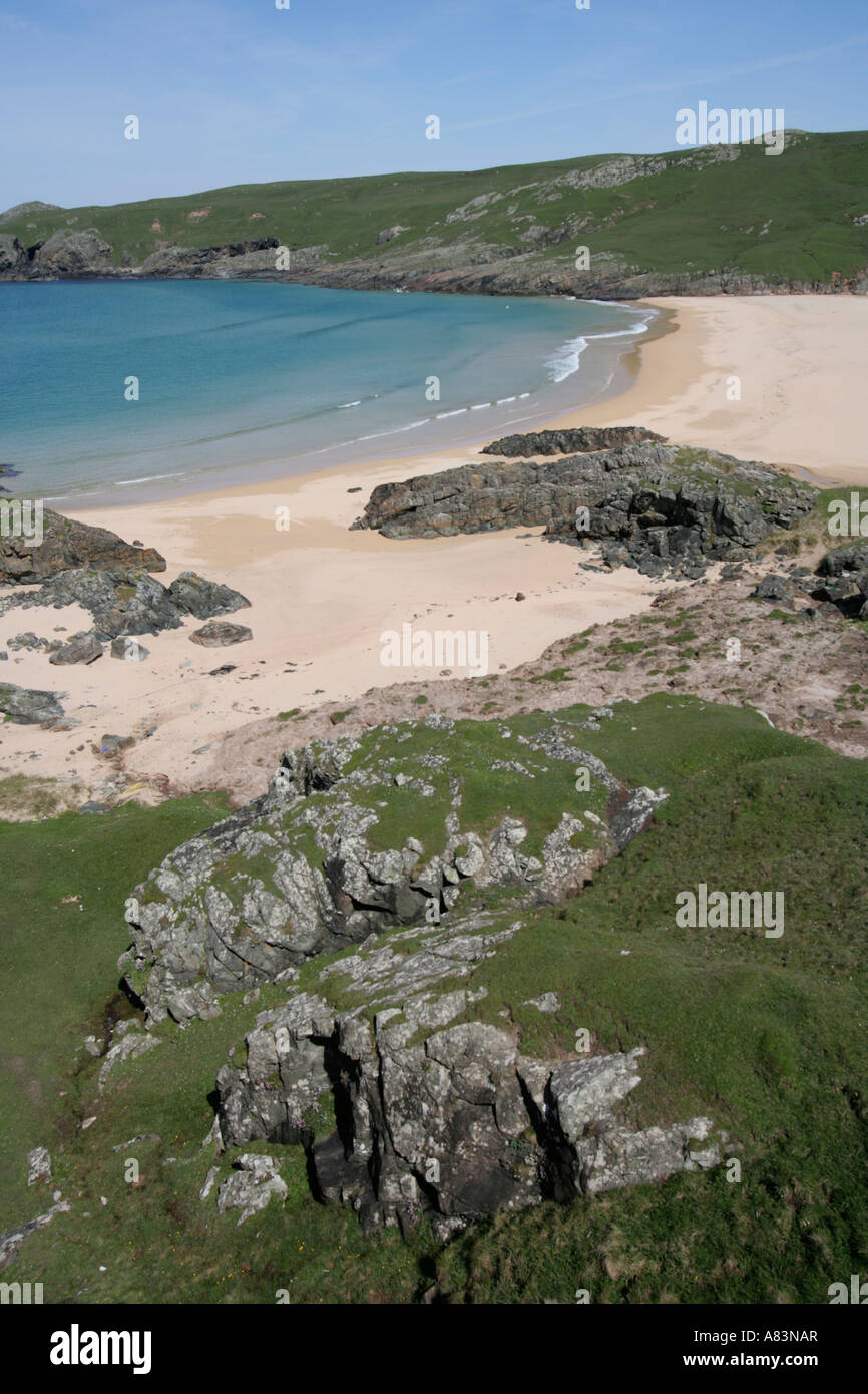 remote lossit bay beach surf isle of islay scotland uk gb Stock Photo ...