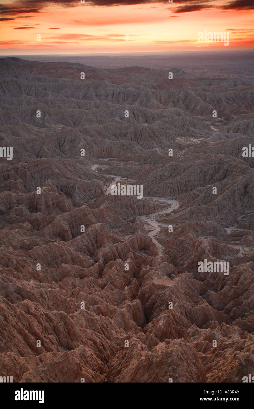 Sunrise of the Badlands from Font s Point Anza Borrego Desert State ...