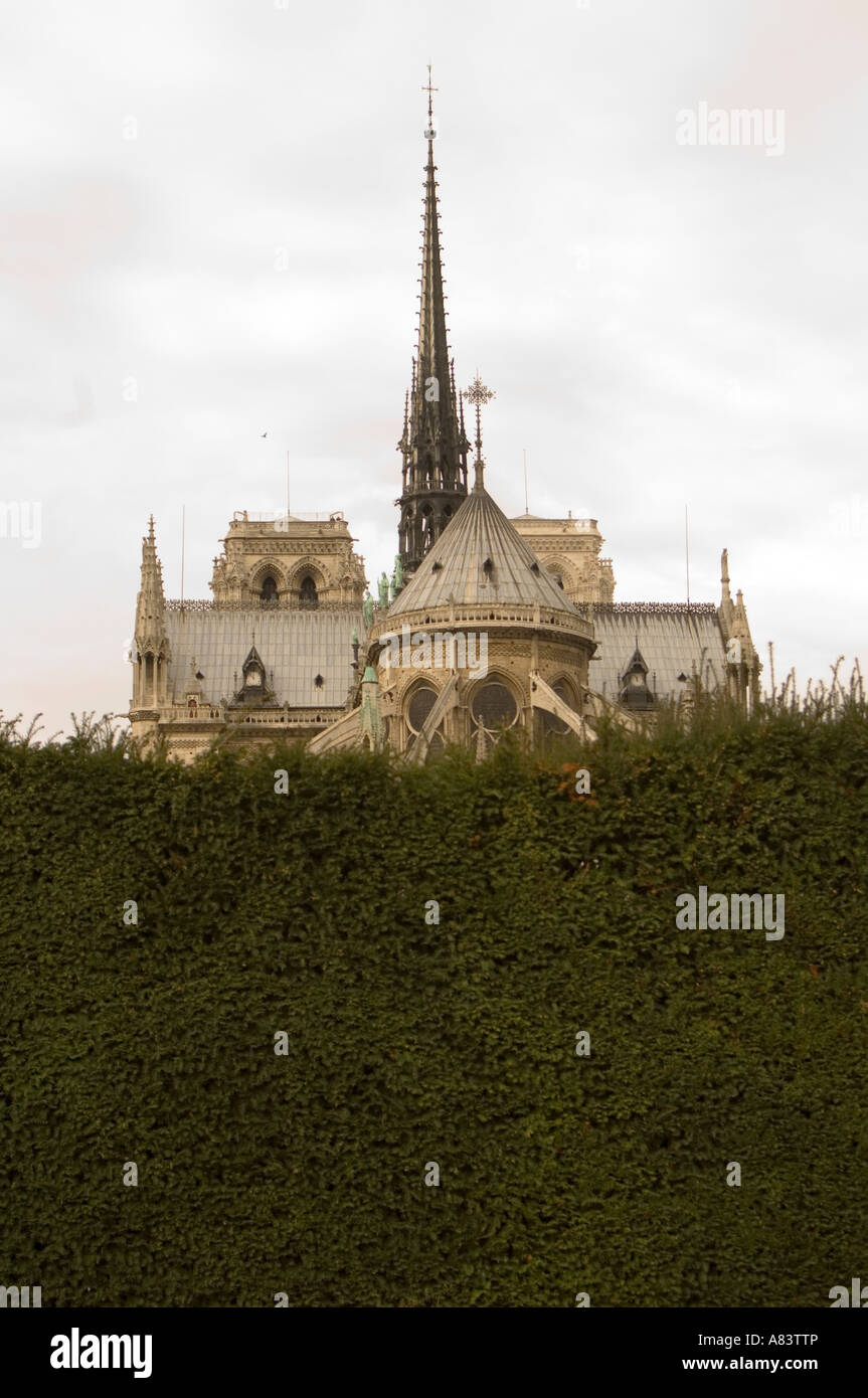 Notre Dame from the back Stock Photo - Alamy