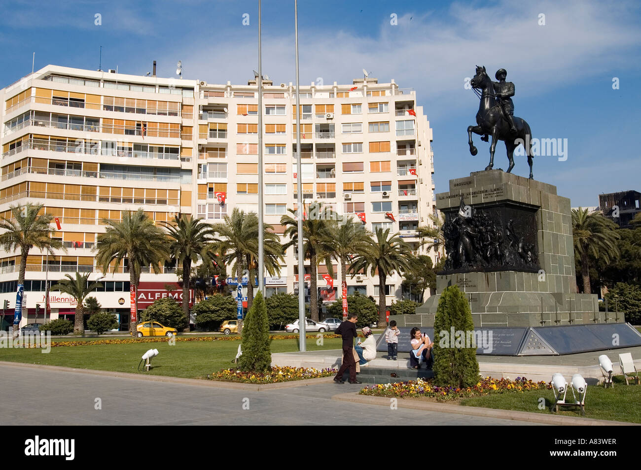 Republic Square in Alsancak Izmir Turkey Stock Photo - Alamy
