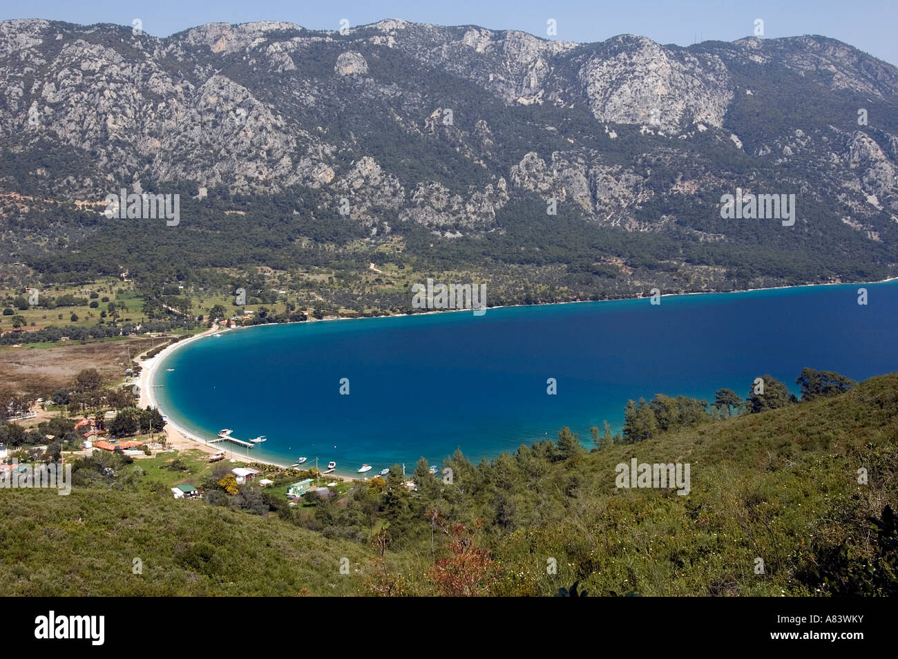Scenic view of Akbuk, Gokova Bay Turkey Stock Photo - Alamy