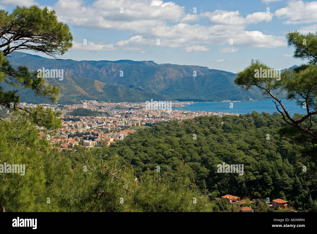 Scenic view of Marmaris holiday town, Turkey Stock Photo - Alamy