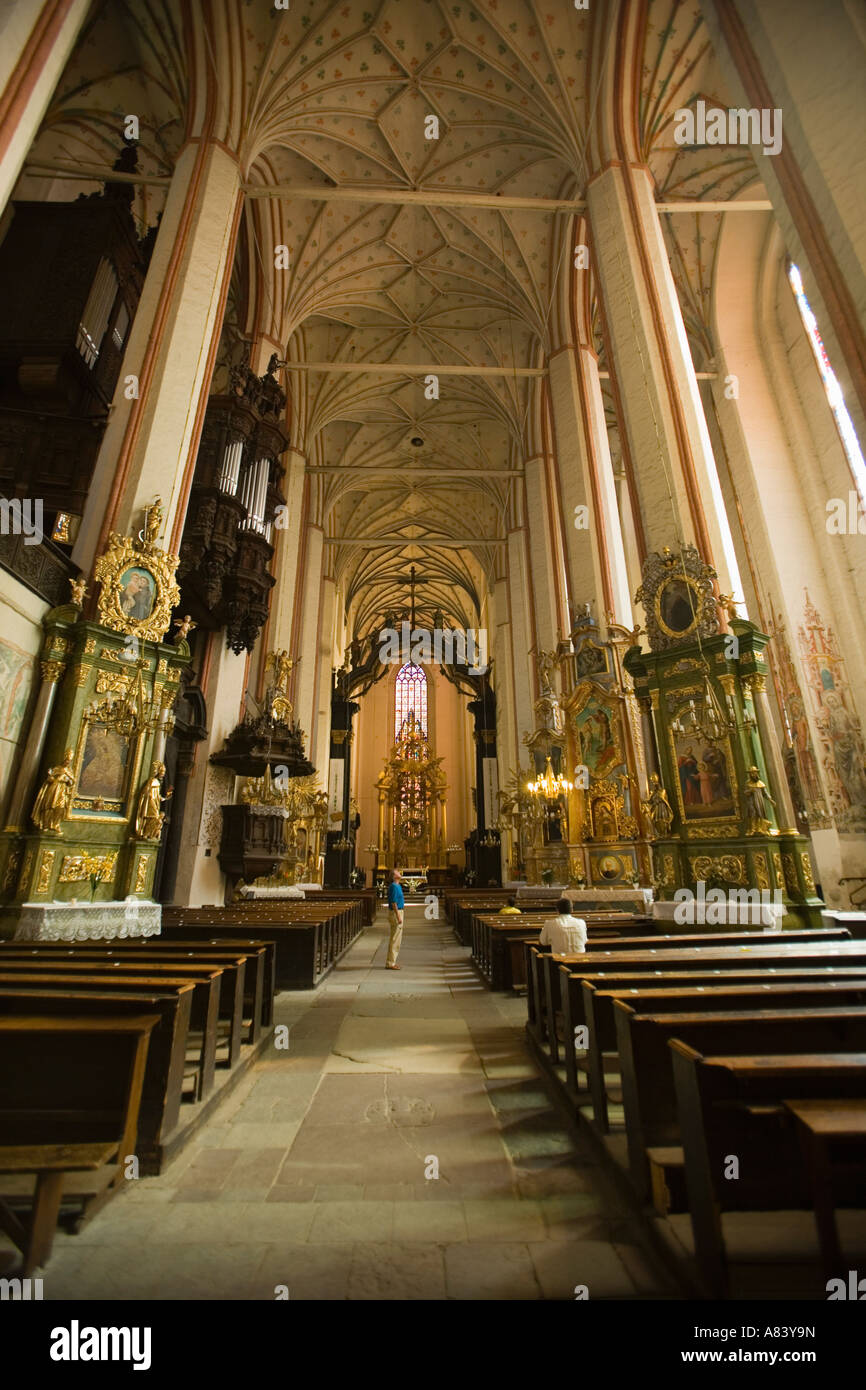 Torun (Thorn), Poland; St Mary's Church interior, built 14th century ...