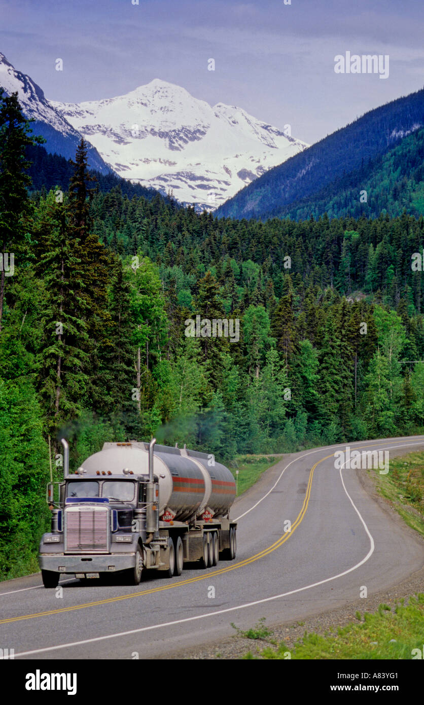 Tractor trailer driving on mountain hi-res stock photography and images ...