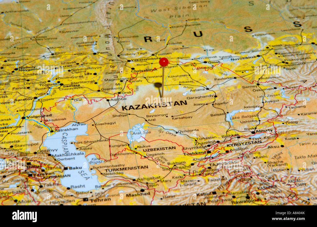 Kazakhstan map hi-res stock photography and images - Alamy