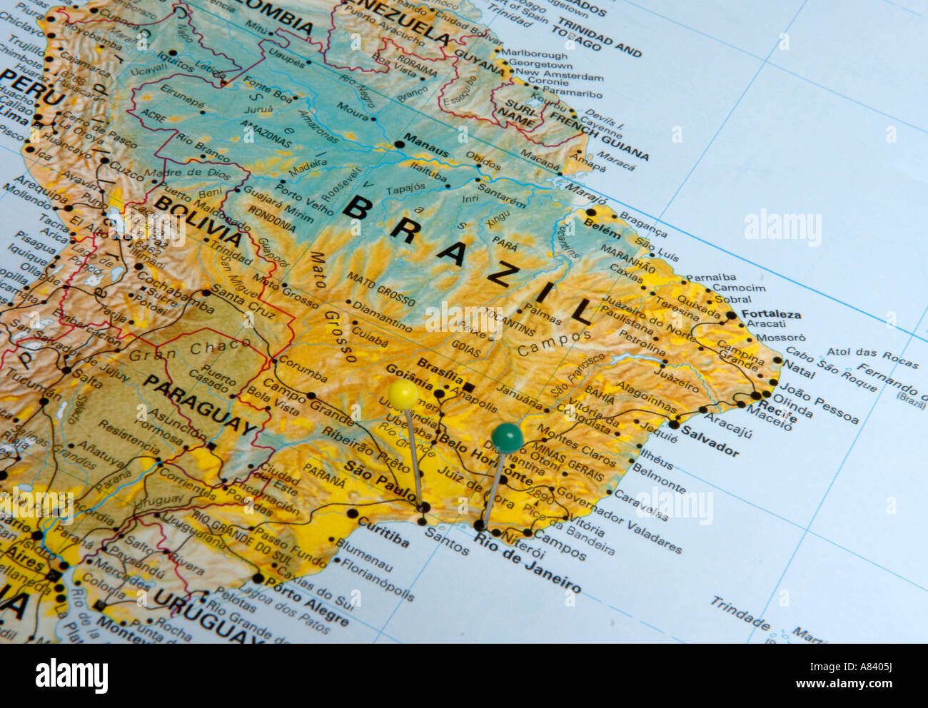 Brazil map hi-res stock photography and images - Alamy