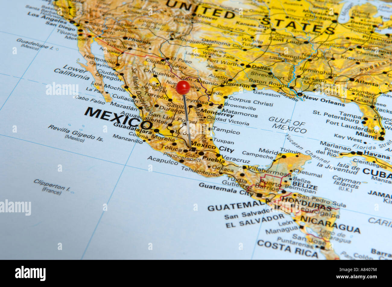Mexico map pin hi-res stock photography and images - Alamy