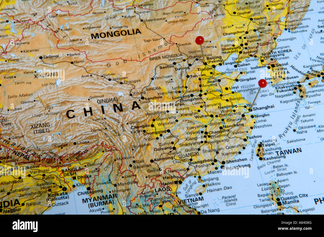 Map of china hi-res stock photography and images - Alamy