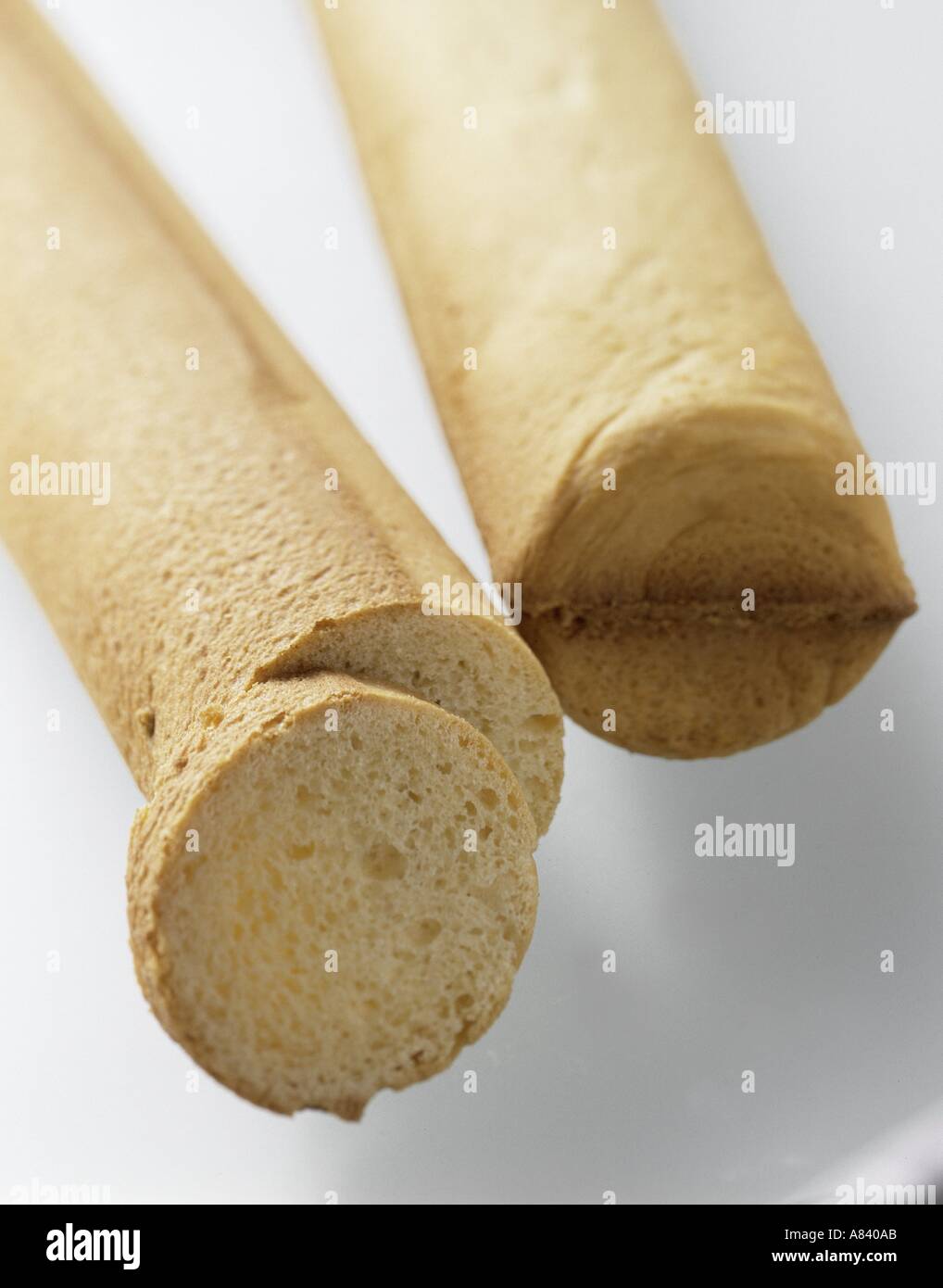 Two Cylindrical Loaves of Bread Stock Photo - Alamy