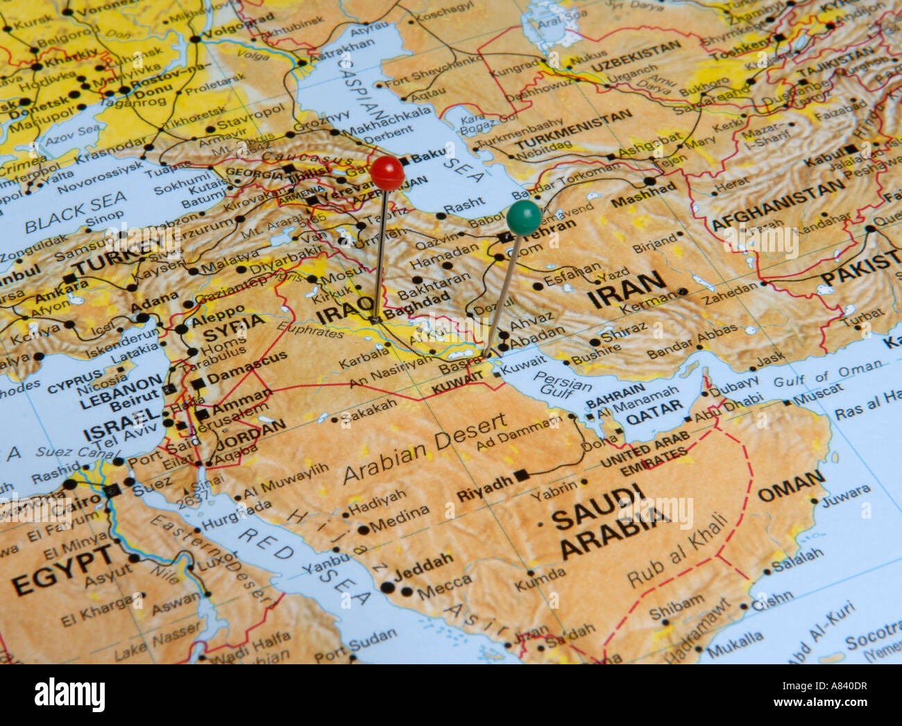 Kuwait war map hi-res stock photography and images - Alamy