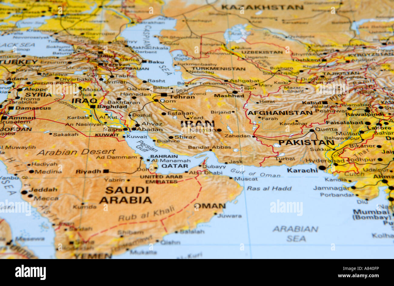 Middle east map hi-res stock photography and images - Alamy