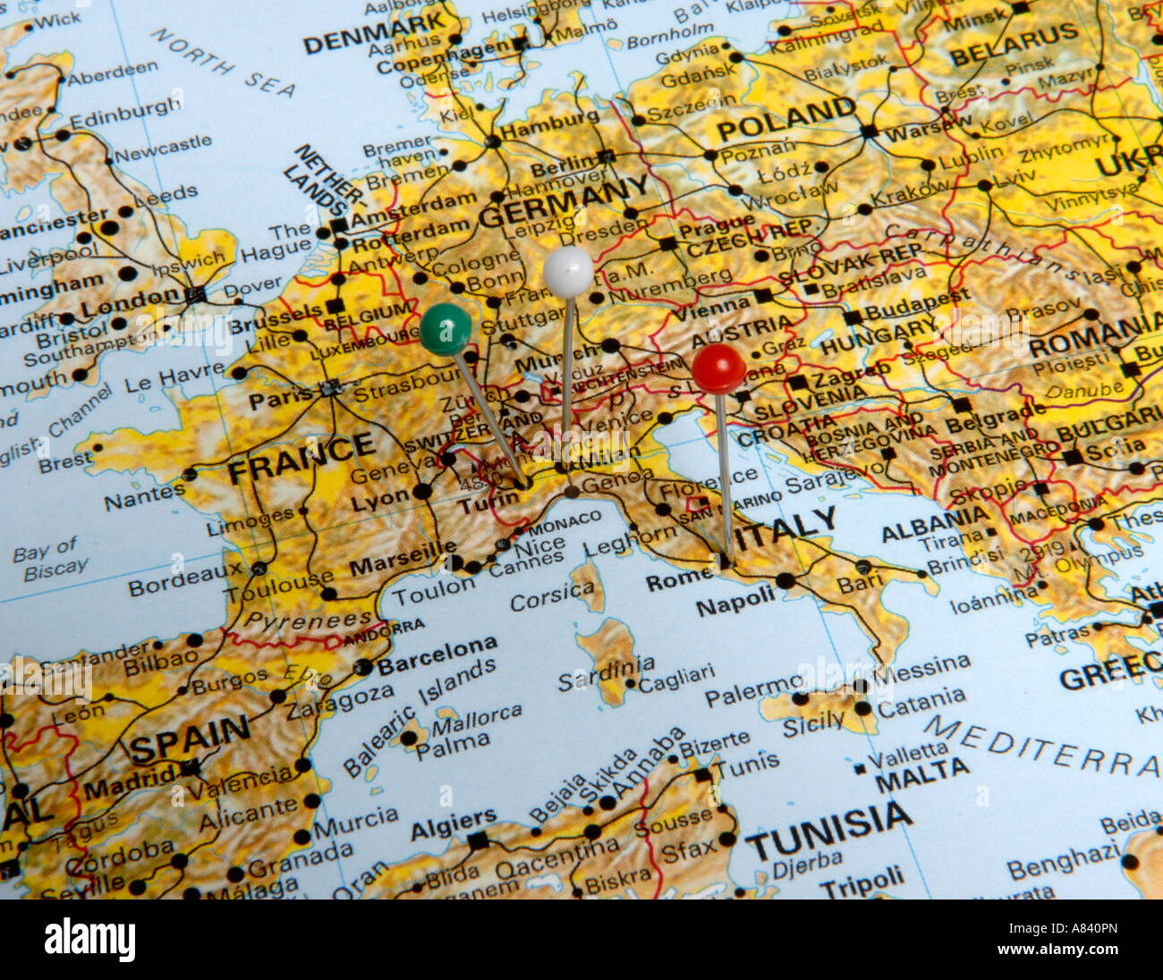 Italy milan pin map hi-res stock photography and images - Alamy