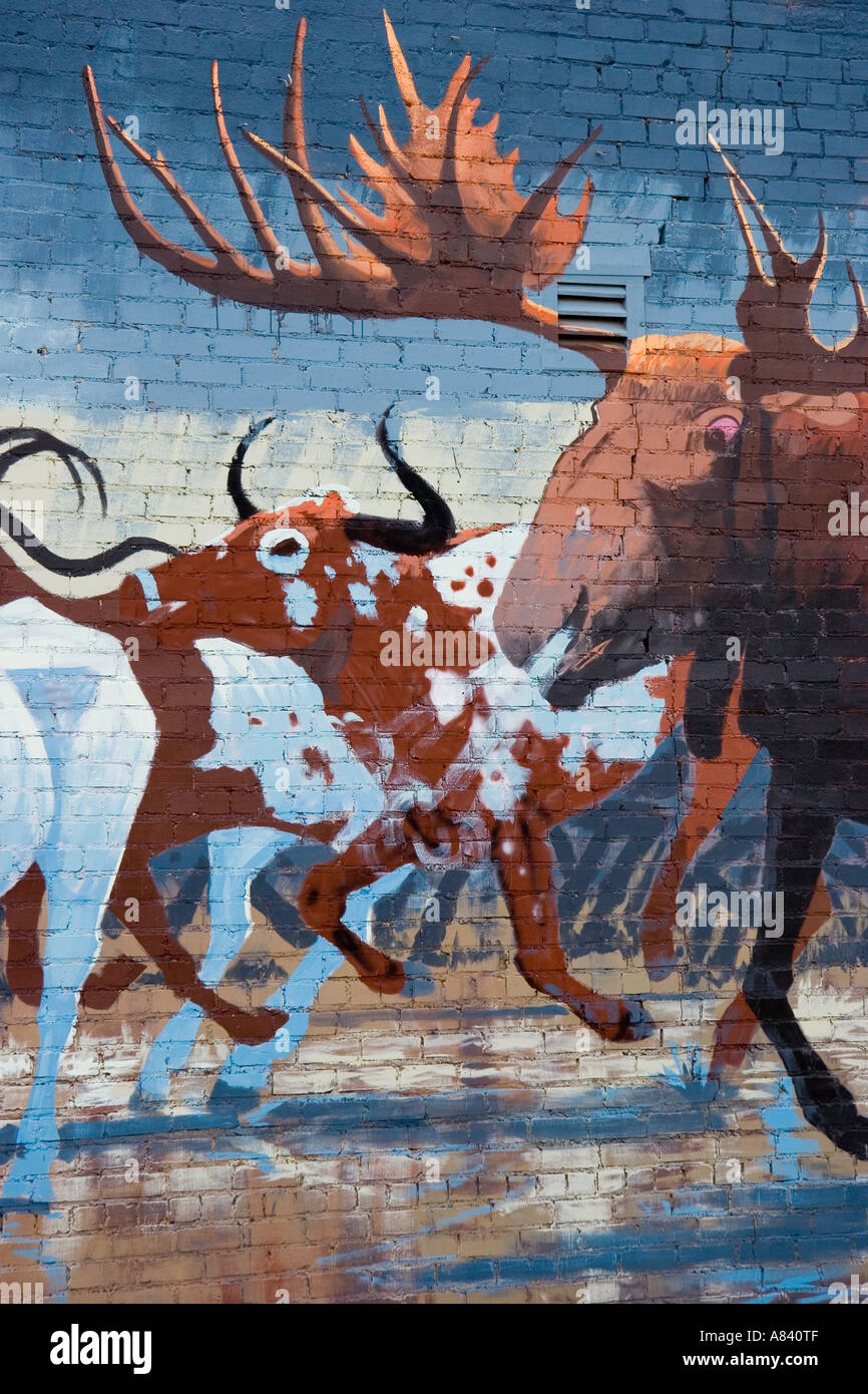 Cowboys cattle mural hi-res stock photography and images - Alamy
