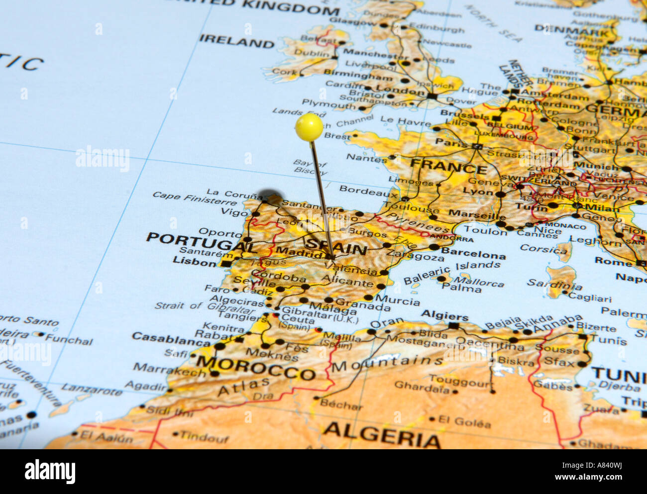 Spain map hi-res stock photography and images - Alamy