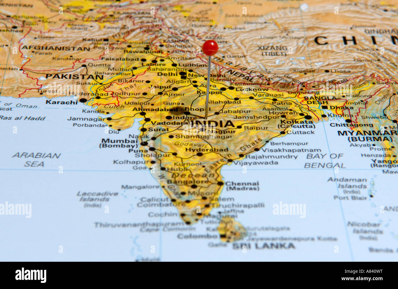 India map pin hi-res stock photography and images - Alamy