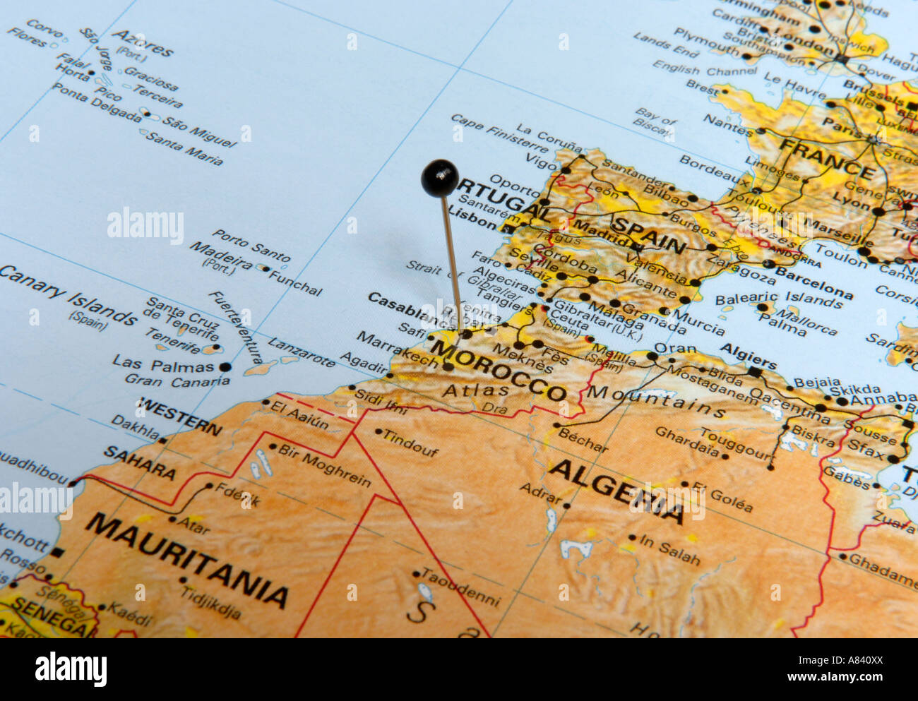 Morocco africa map hi-res stock photography and images - Alamy