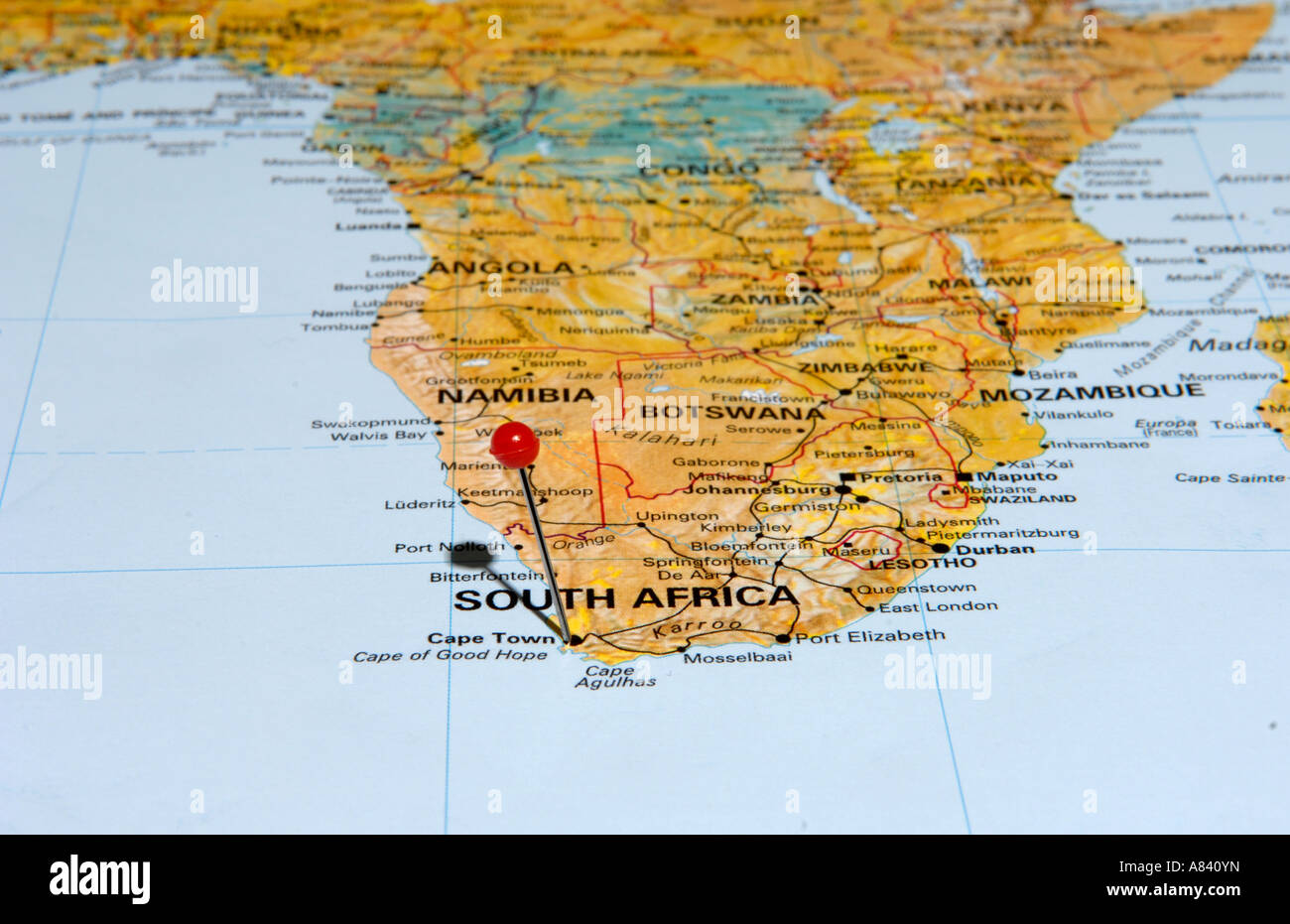 South africa map hi-res stock photography and images - Alamy