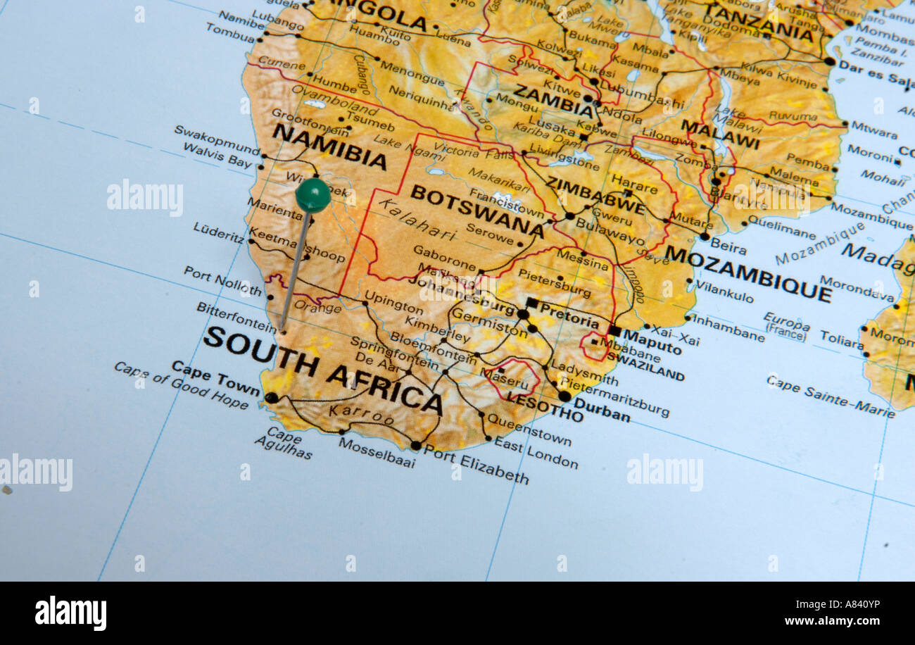 South africa map hi-res stock photography and images - Alamy