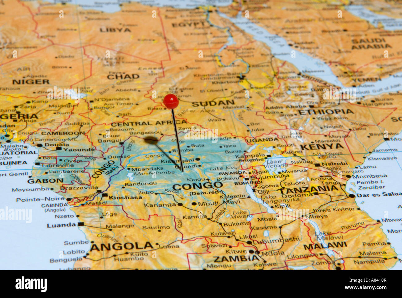 Map of Congo Stock Photo - Alamy