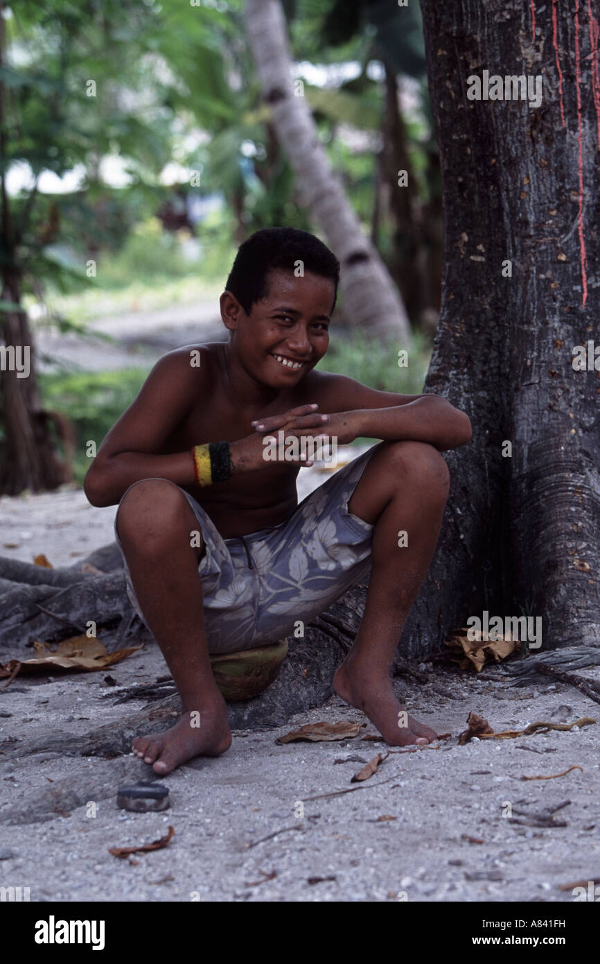 Gilbertese Children from the Islands of Kiribati in the South Pacific ...