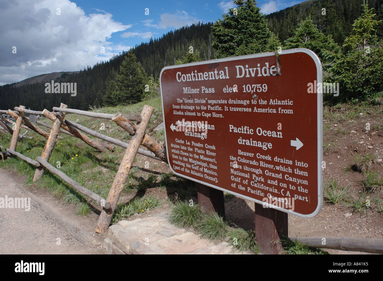 Continental Divide Sign Stock Photos & Continental Divide Sign Stock ...