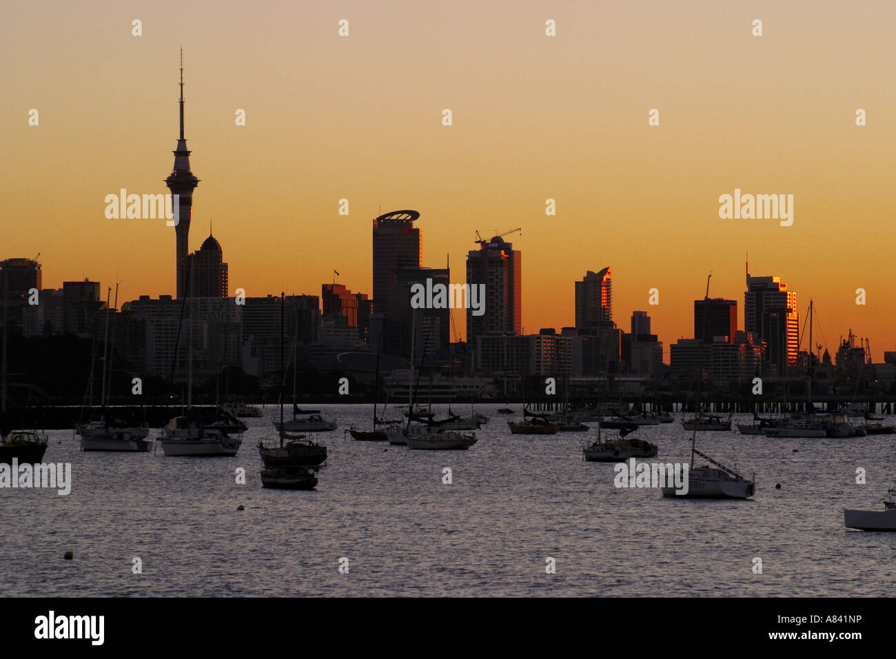 Auckland Sunset New Zealand Stock Photo - Alamy