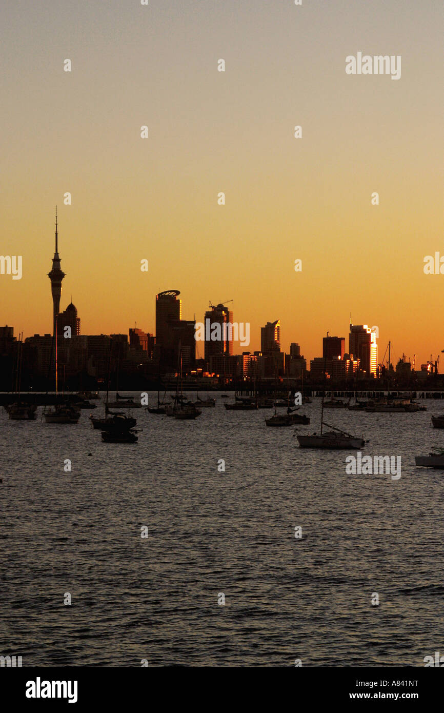 Auckland Sunset New Zealand Stock Photo - Alamy