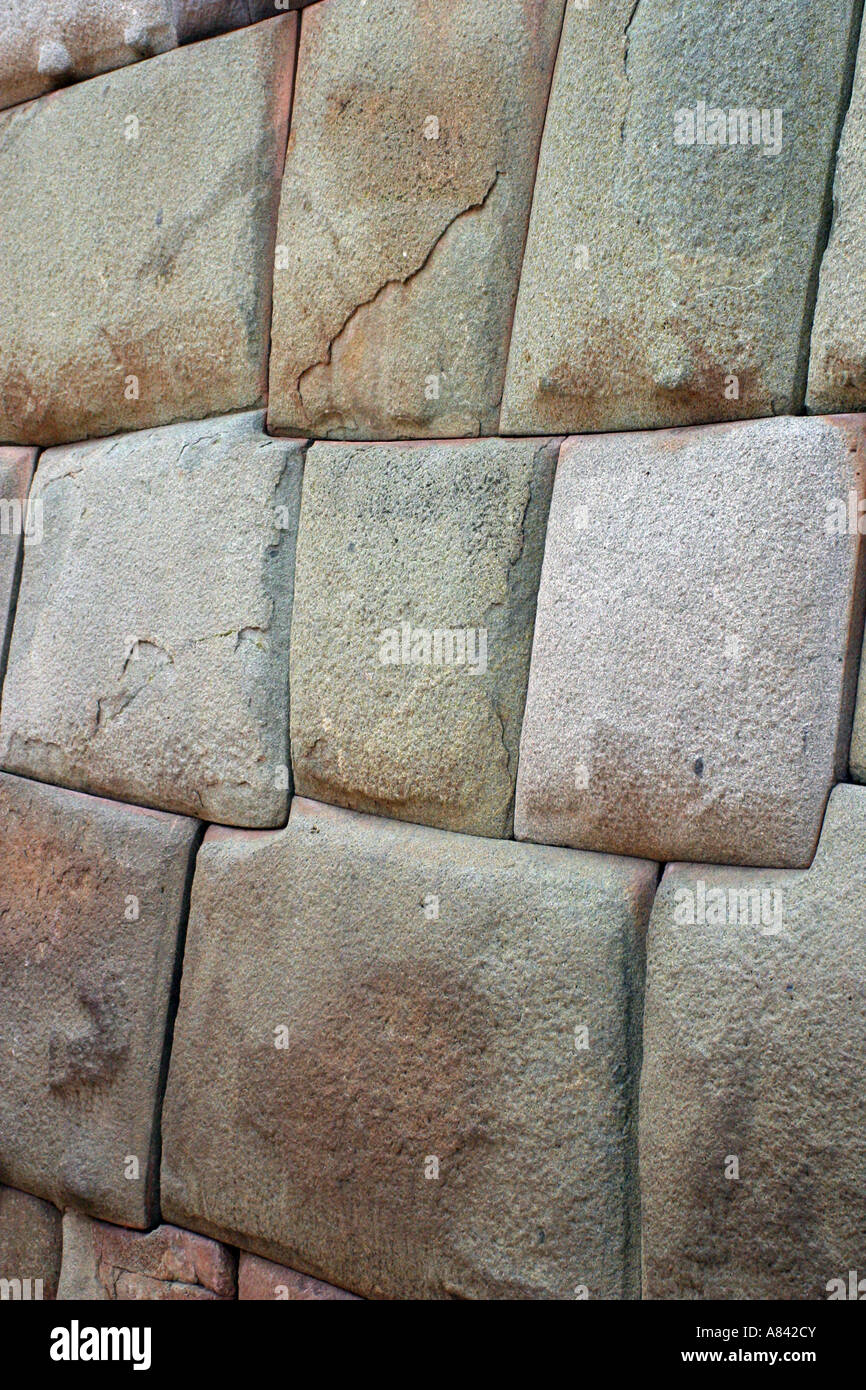 The twelve angle stone, in Hatum Rumiyoc street (Cusco), is consider by ...