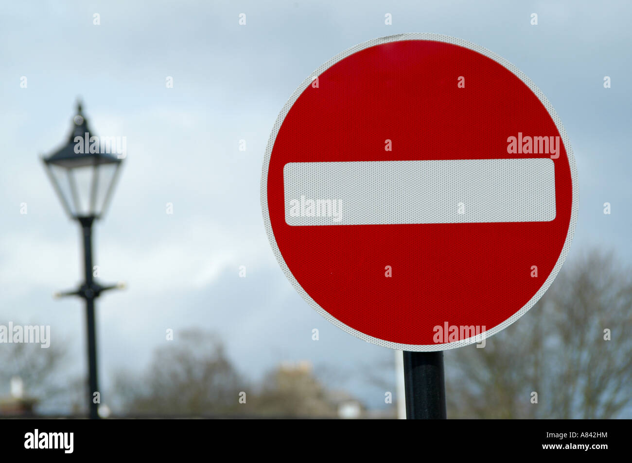 No entry road sign in the uk Stock Photo - Alamy
