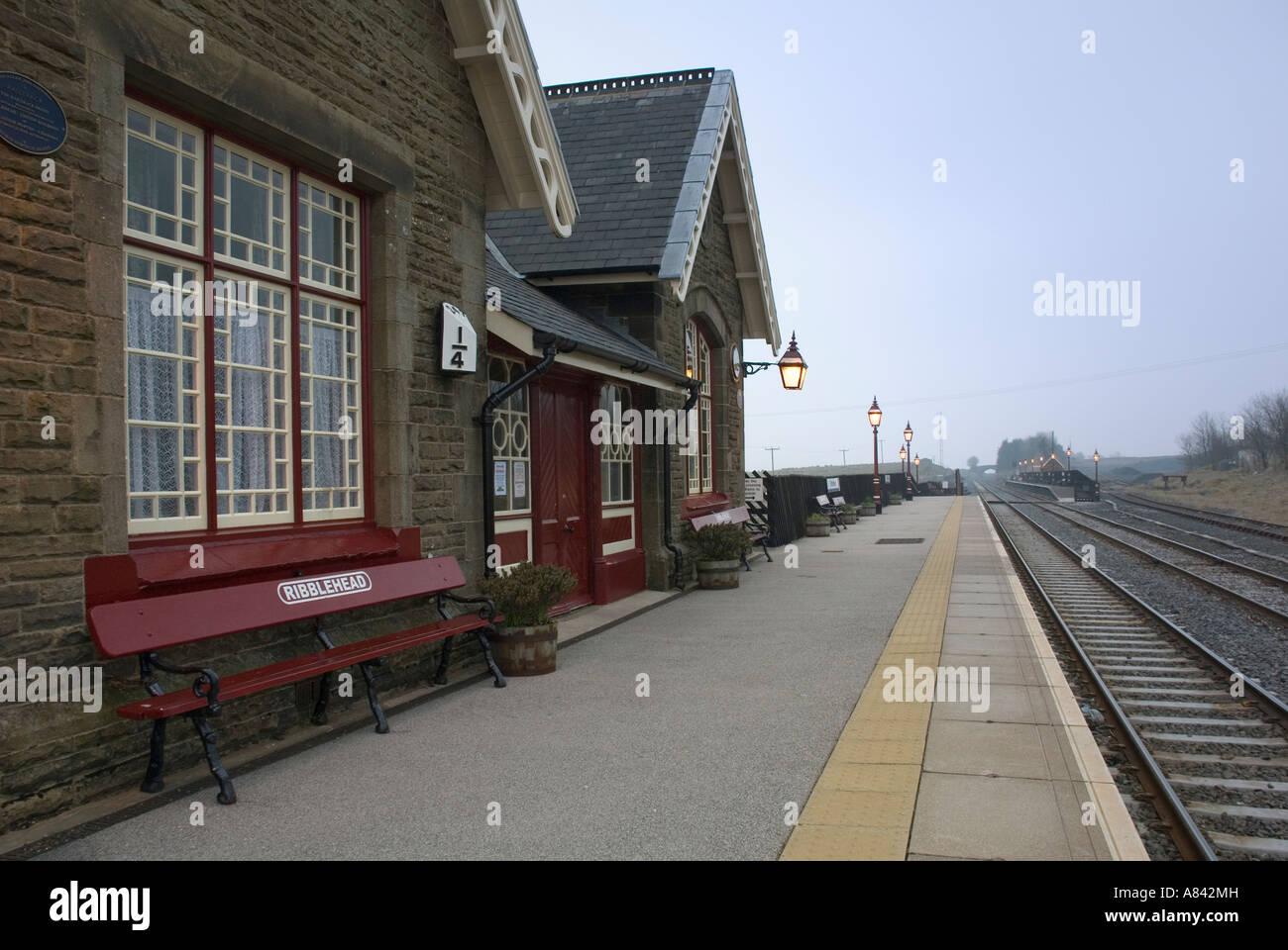 The pretty rural station of Ribblehead on the Settle to Carlisle ...