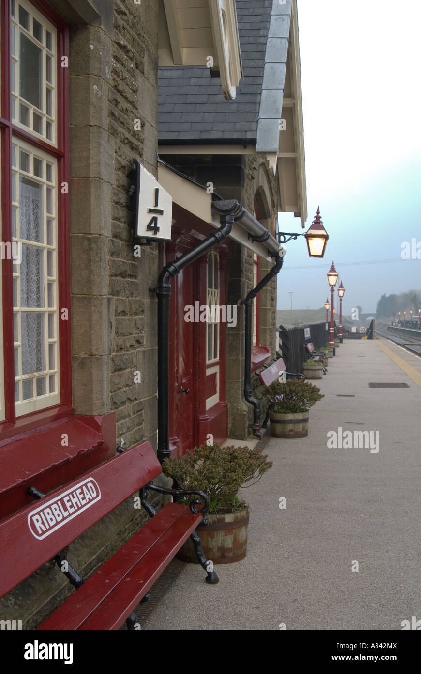 The pretty rural station of Ribblehead on the Settle to Carlisle ...