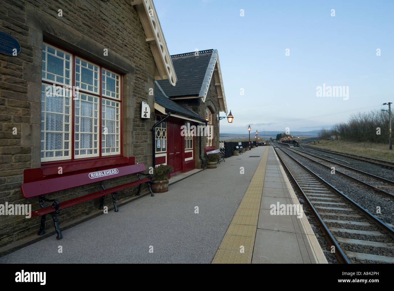 The pretty rural station of Ribblehead on the Settle to Carlisle ...