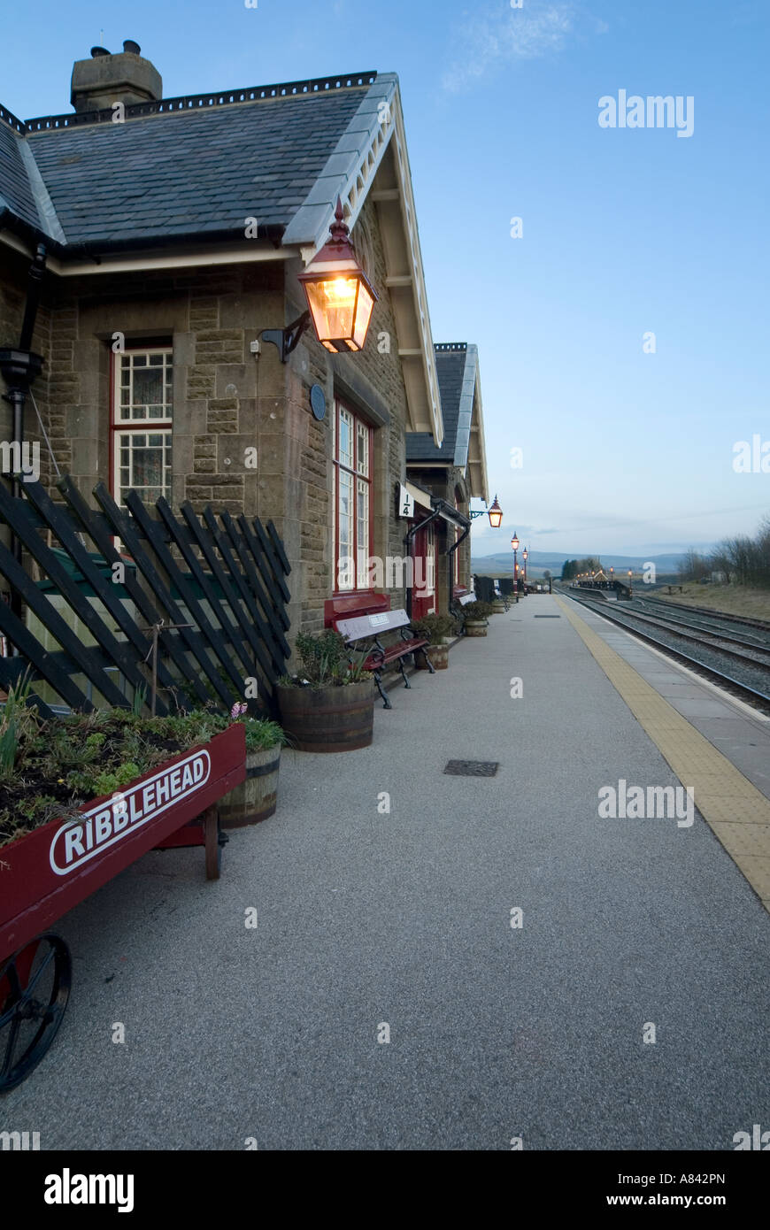 The pretty rural station of Ribblehead on the Settle to Carlisle ...
