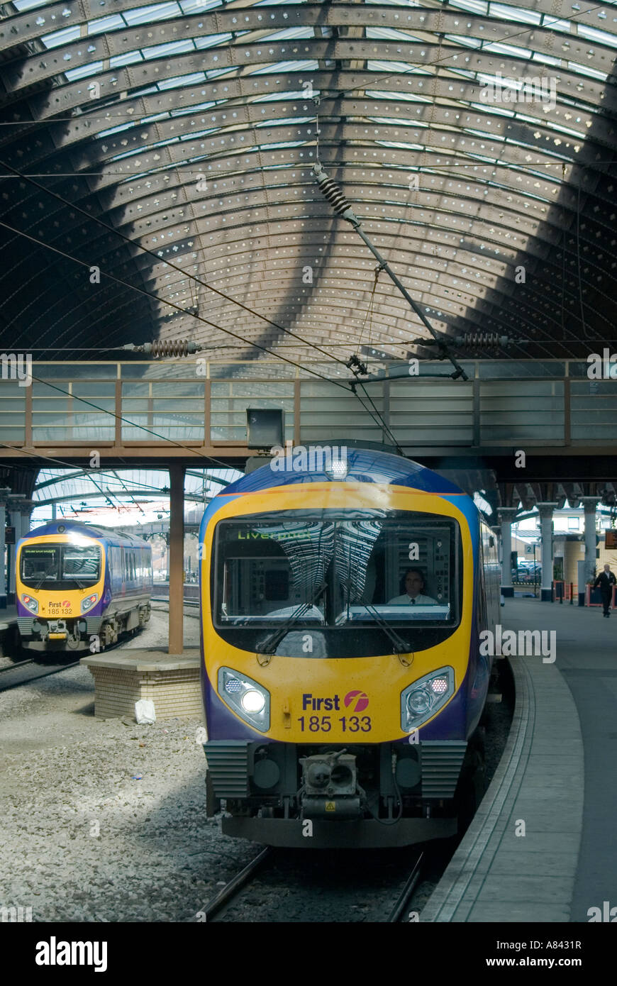Class 185 DMU train in first livery at york railway station England ...