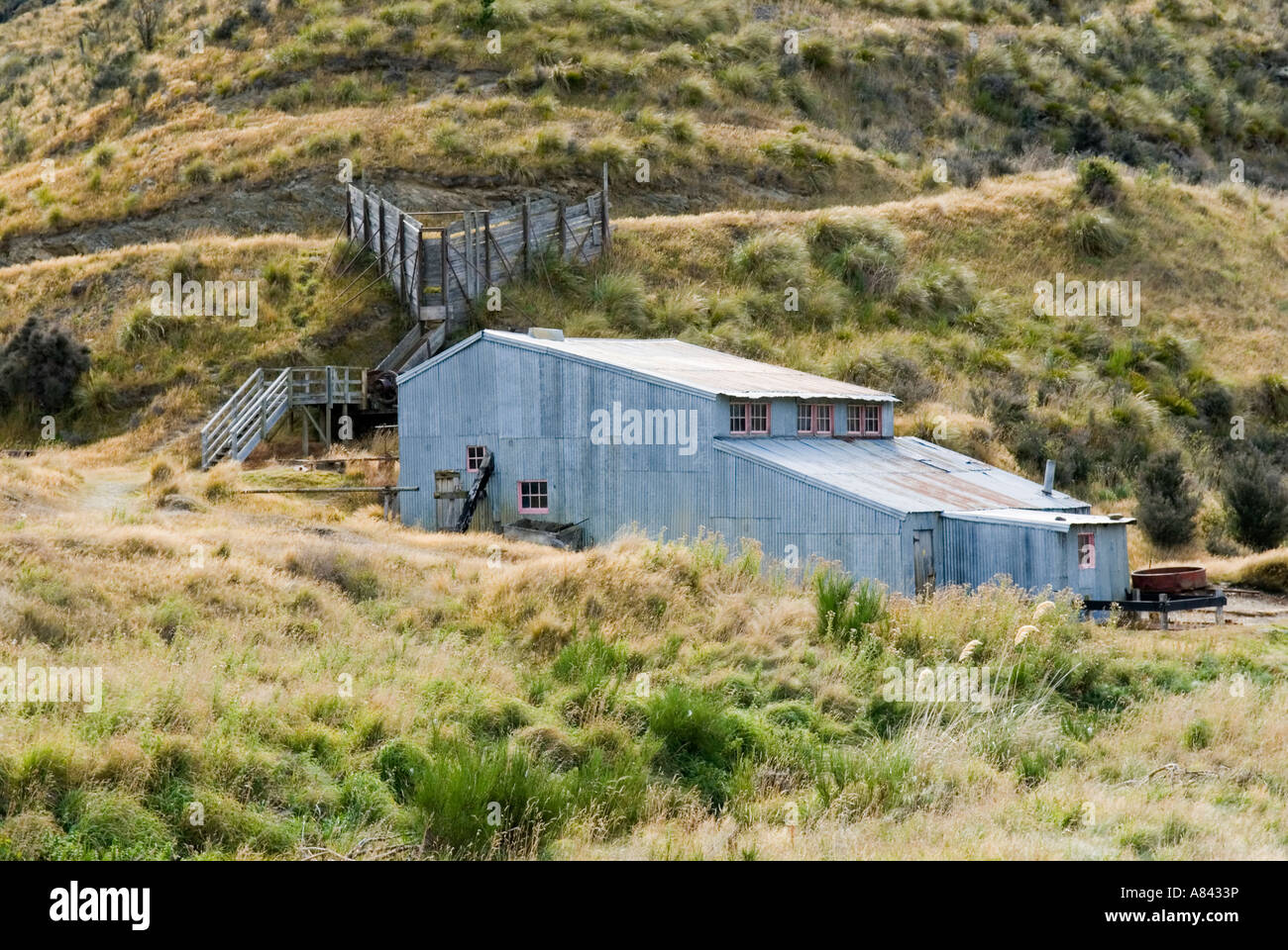 Old gold mining buildings at Golden Point historic reserve Central ...