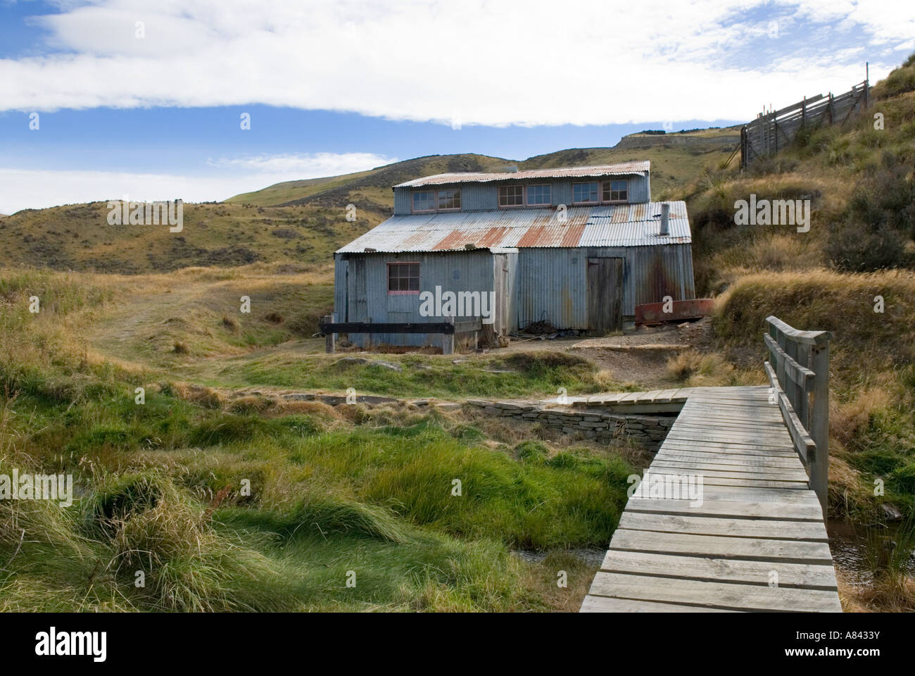 Old gold mining buildings at Golden Point historic reserve Central ...