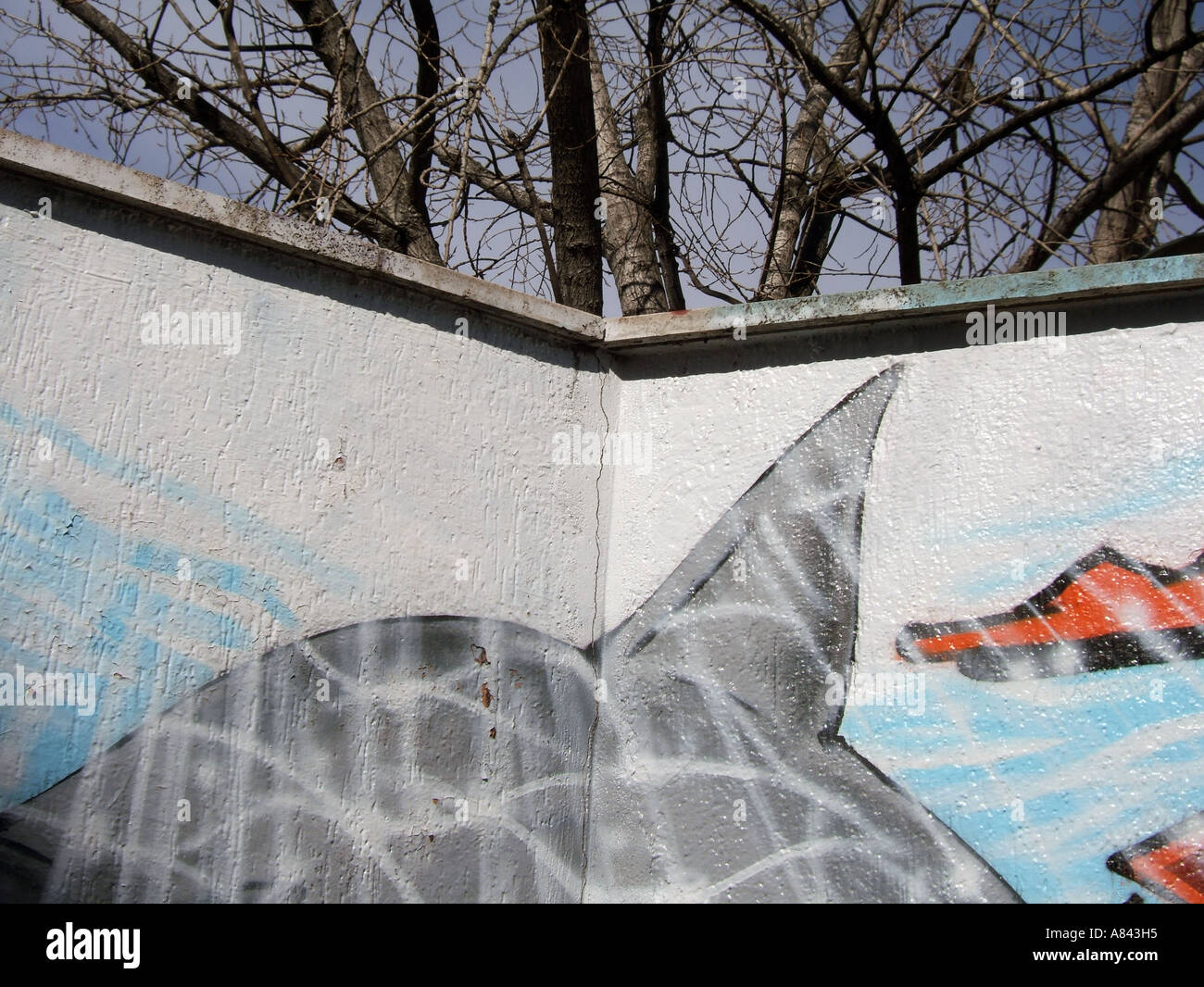 graffiti of shark fin Stock Photo - Alamy