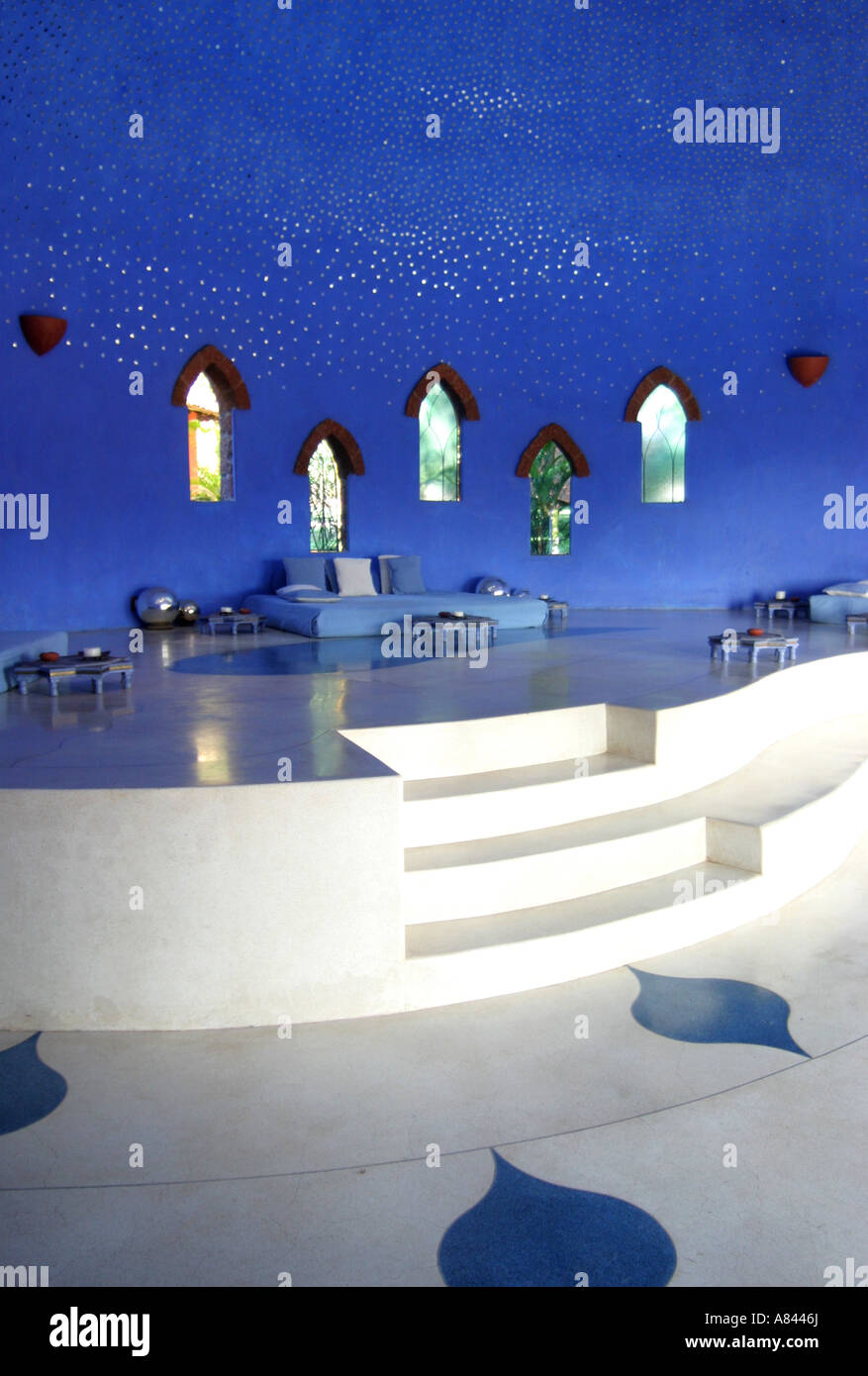 Lounging room with "Star'" ceiling at the spectacularly designed Nilaya ...