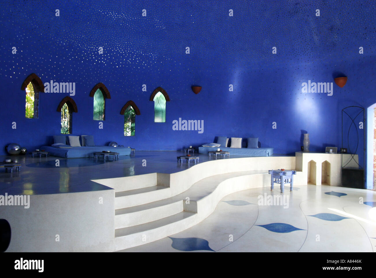 Lounging room with "Star'" ceiling at the spectacularly designed Nilaya ...