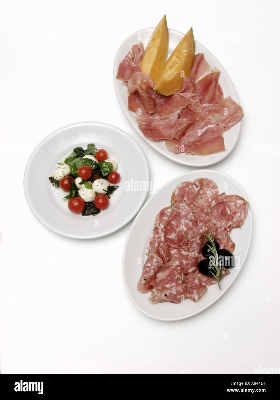 Various Plates of Italian Appetizers Stock Photo - Alamy