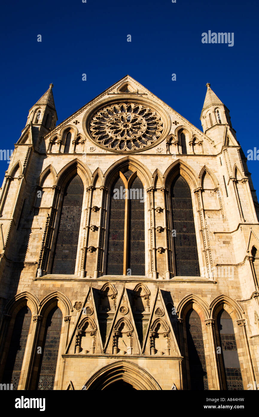 Exterior view of the Rose Window at York Minster City of York Yorkshire ...