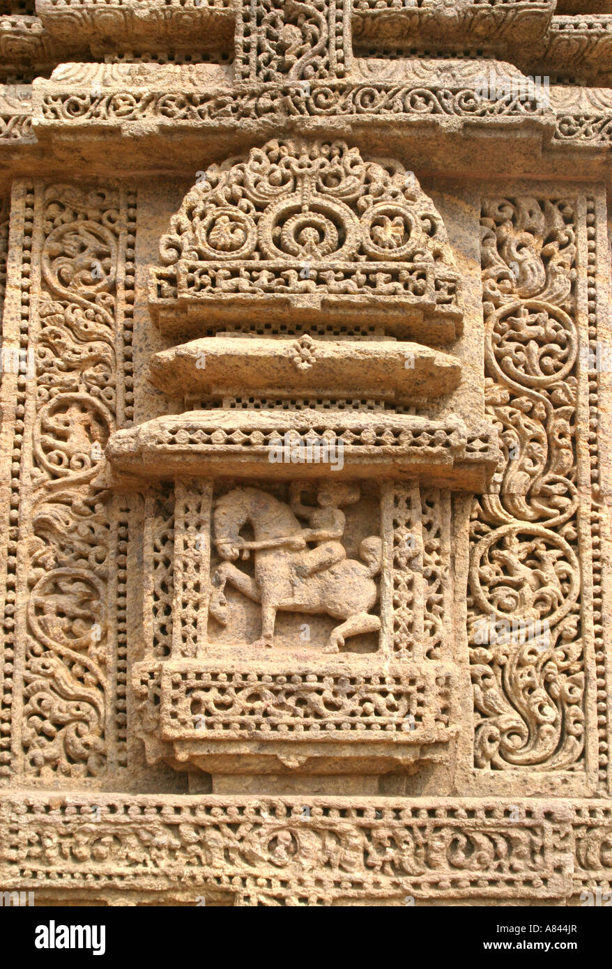 Delicate decorative carved stone panel at the magnificent UNESCO World ...