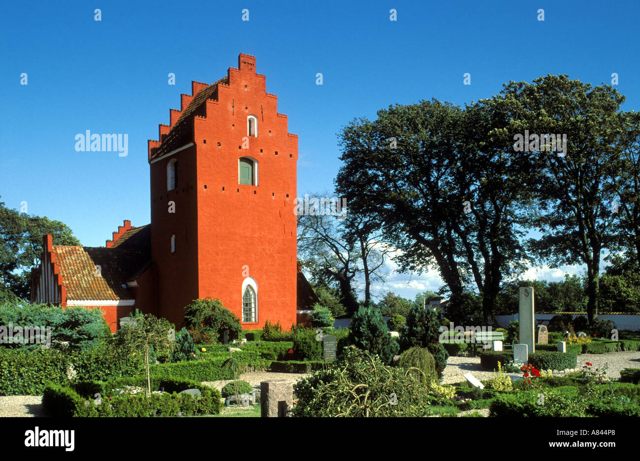 Denmark Zealand the Odden Kirke Stock Photo - Alamy