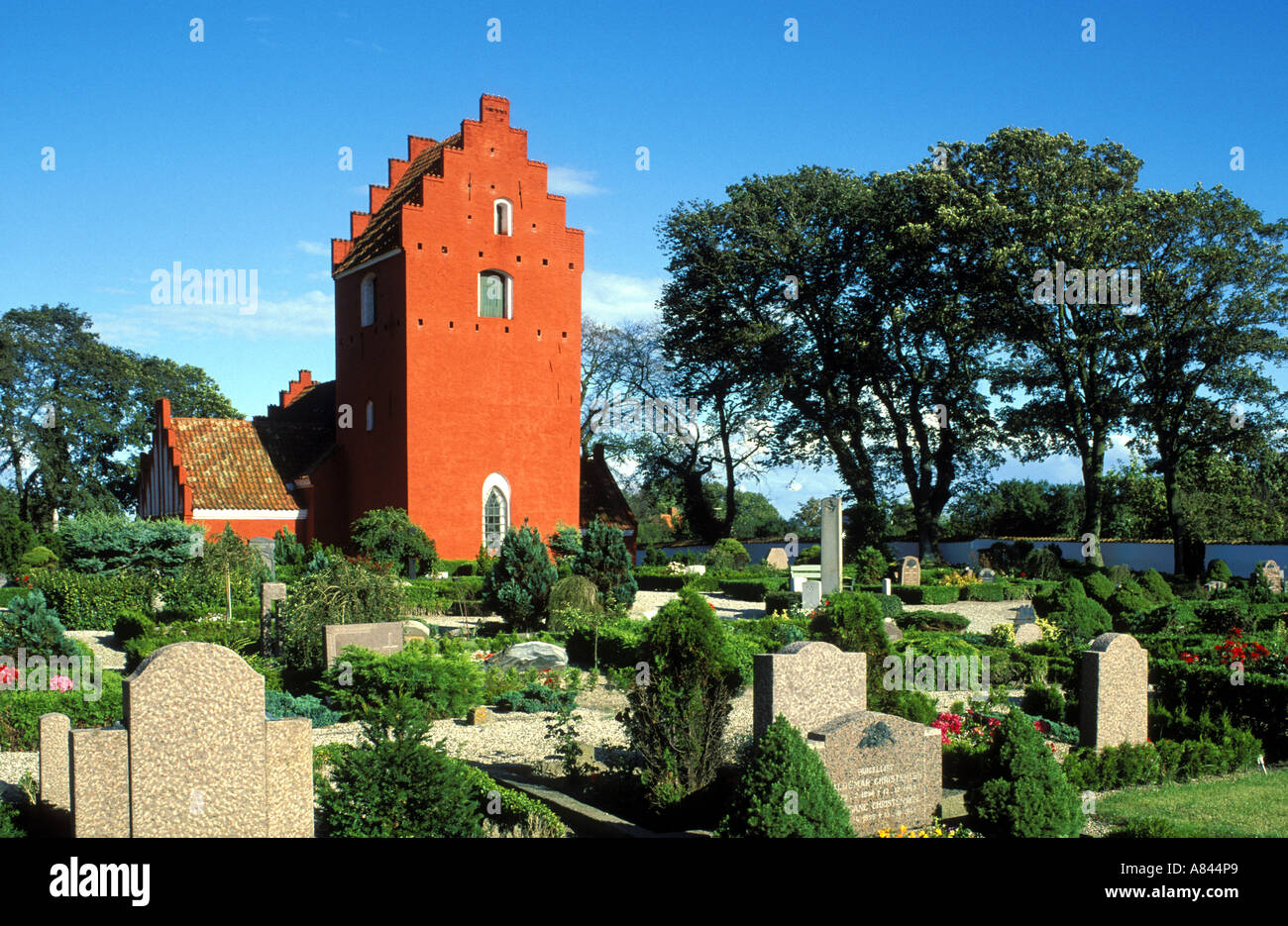 Denmark Zealand the Odden Kirke Stock Photo - Alamy
