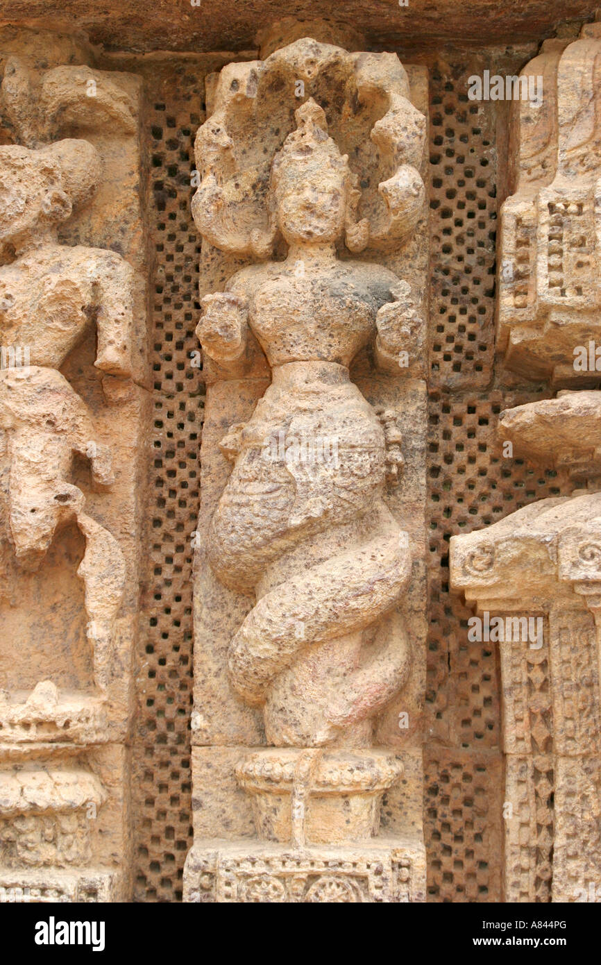 fine carved stone snake goddess at the magnificent UNESCO World ...