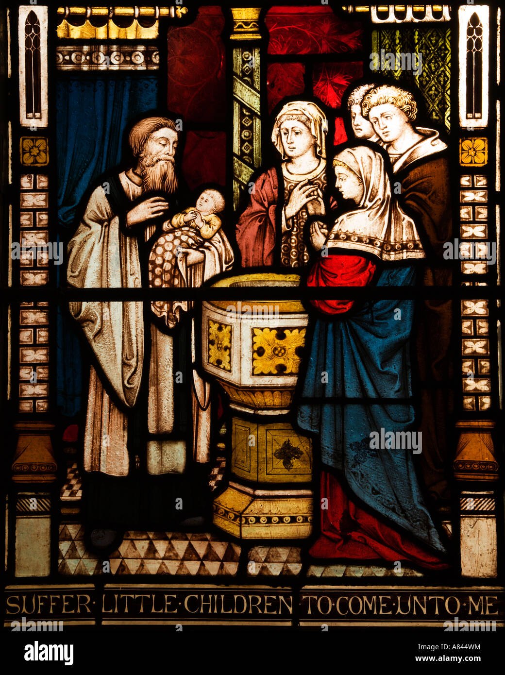 Baptism Window Detail at St Peter and St Paul Church Scrayingham near ...
